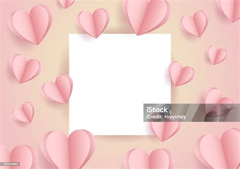 해피 발렌타인 데이 하루 파스텔 핑크 배경 복사 공간에 창조적인 핑크 사랑 풍선 개념와 최소한의 개념입니다 벡터 일러스트 레이 션 공예에 대한 스톡 벡터 아트 및 기타