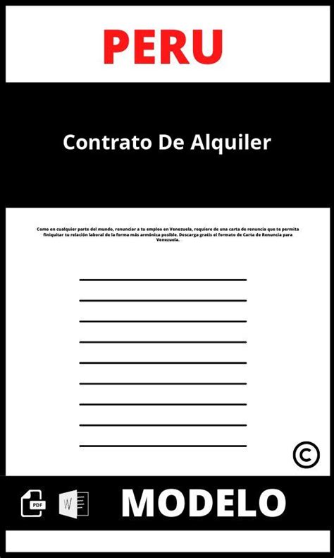 Modelo De Contrato De Alquiler 2026