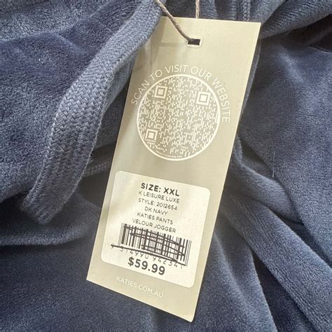 Katies Womens Size Xxl Velour Jogger Pants Navy Blue