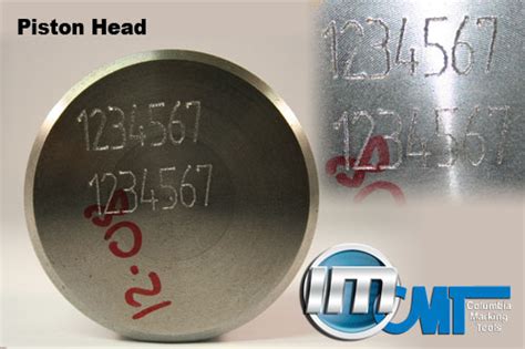 Piston Head Marked With Scribe Markingwiki Presented By Columbia
