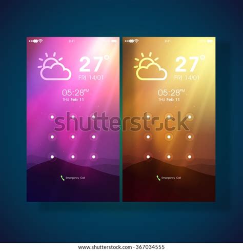 Glossy Ui Ux Gui Layout Lock Stock Vector Royalty Free 367034555 Shutterstock
