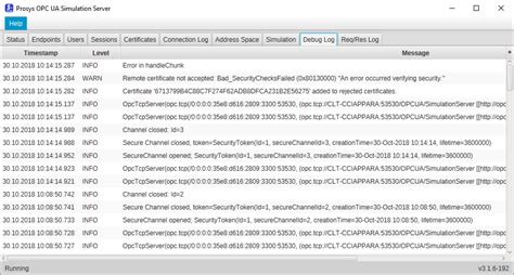 client certificates connecting to an opc ua server using username