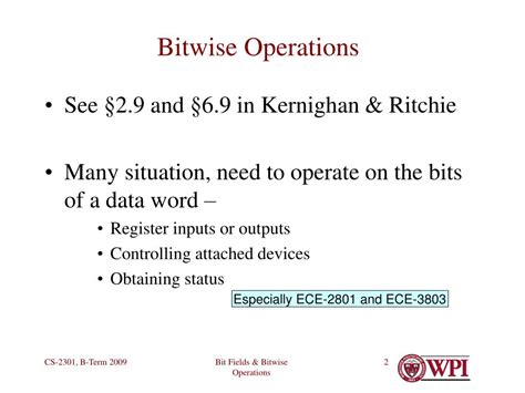 PPT Bit Fields Bitwise Operations PowerPoint Presentation Free Download ID