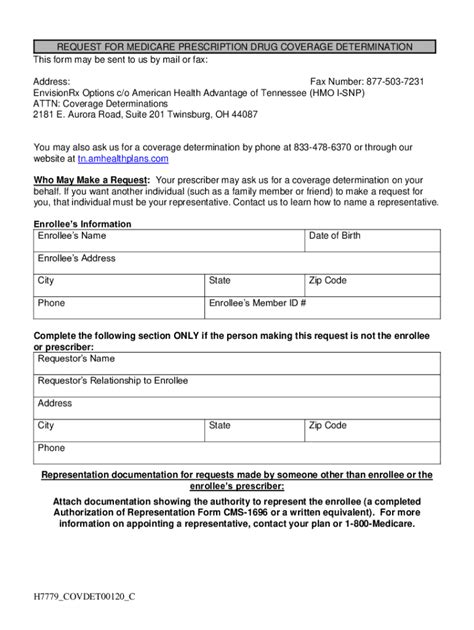 Fillable Online 2024 Part D Coverage Determinations Fax Email Print