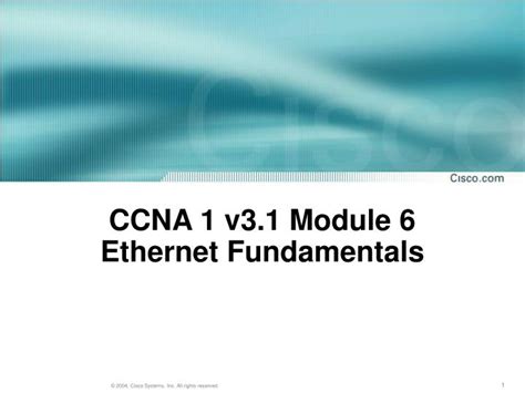 Ppt Ccna 1 V3 1 Module 6 Ethernet Fundamentals Powerpoint