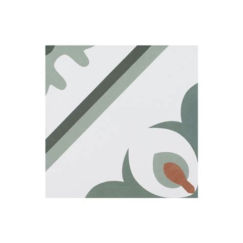 Patterned Singular Tile Ceramic Floor Tile With Square Shape Clearhalo