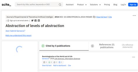 Abstraction Of Levels Of Abstraction Scite Report