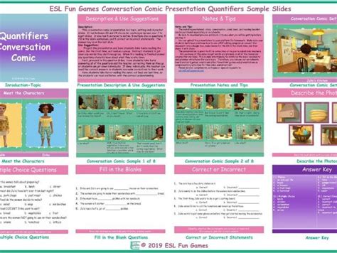 Quantifiers Conversation Comic Presentation Teaching Resources