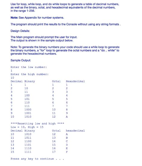 Please Do This In C Using Only For Loops While Loops And Do While