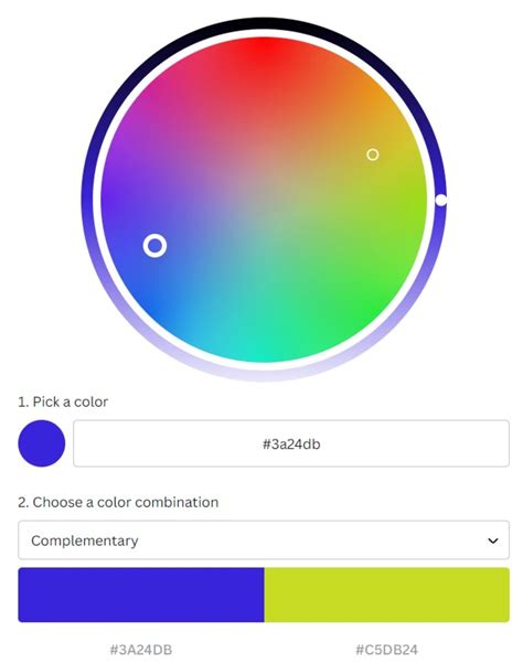Color Wheel Complementary Colors Calculator