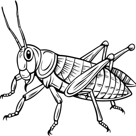 Grasshopper Line Art Grasshopper Vector Grasshopper Illustration