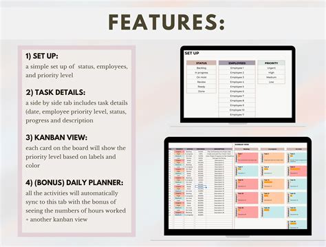 Kanban Board Excel Spreadsheet Task Priority Tracker Employee To Do