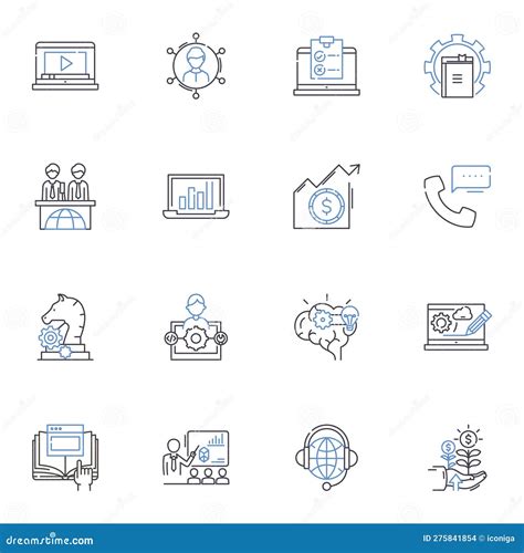 Dialogue Line Icons Collection Communication Conversation