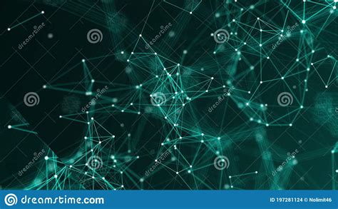 Abstract Connection Dots Technology Background Stock Illustration