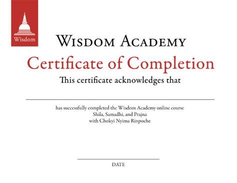 Academy Certificate Ssp The Wisdom Experience