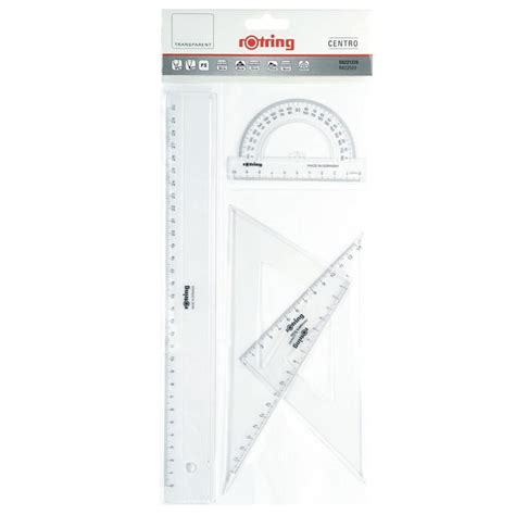 Buy Rotring Centro Geometry Ruleprotractorset Square X2 Set Of 4 Online At Desertcartindia