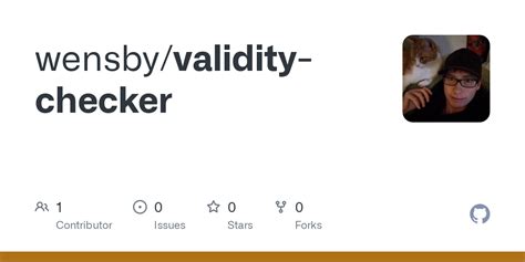 Github Wensbyvalidity Checker