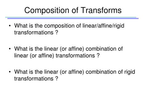 PPT Geometric Transformations Overview Linear Affine And Projective Transformations