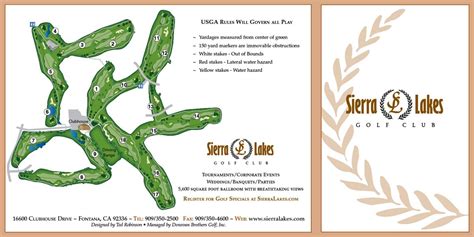 Sierra Lakes Golf Club Golf Scorecards Inc