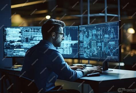 Premium Photo Photo Portrait Of Software Developer Doing Working
