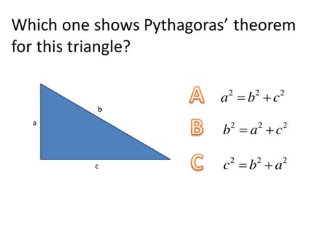 Which Is Pythagoras Theorem Starter Teaching Resources