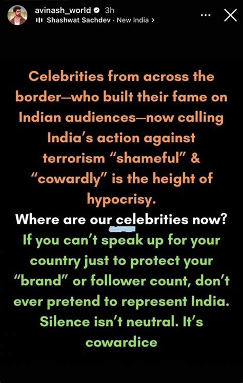 Avinash Mishra Slams Pak Actors For Calling Operation Sindoor ‘shameful Takes Dig At Indian