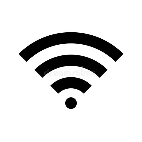 Wireless Connection Symbol Or Wi Fi Signal Icon Stock Vector