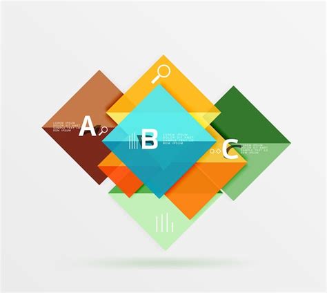 Premium Vector Geometric Abstract Background With Option Infographic