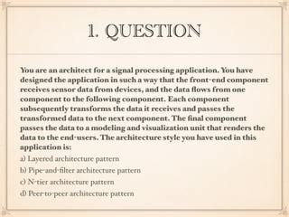 Software Architecture Quiz Questions PDF