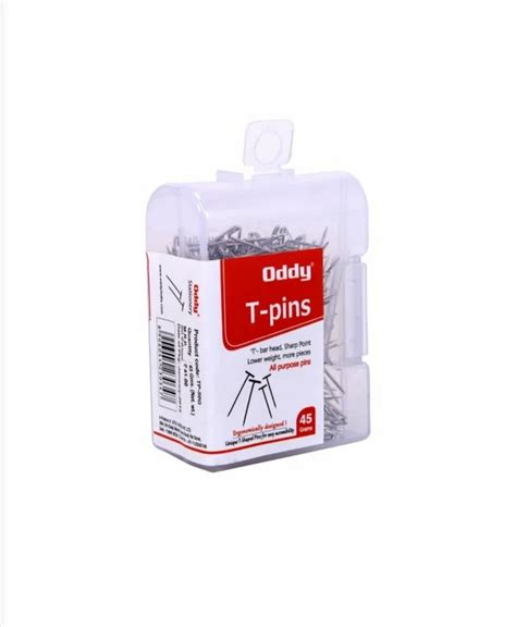 Oddy Tp 50g T Shaped T Pins In See Through Plastic Dibbi Pack 45gm At