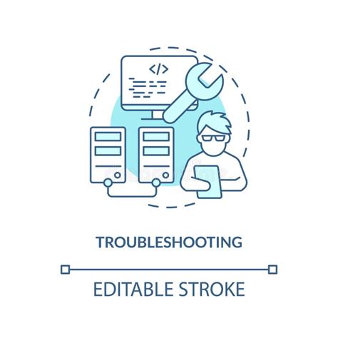Troubleshooting Turquoise Concept Icon Stock Vector Illustration Of Identify Troubleshooting