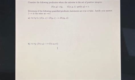 solved consider the following predicates where the universe