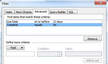 How To Create A Next Days Task Filter