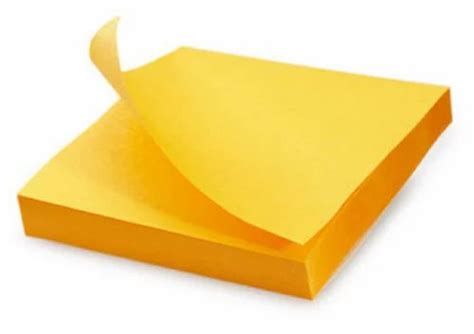 Paper Stick Note Pad Yellow Paper Size 3x3 Inch Lxw At ₹ 25pack