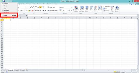 cara menutup file microsoft excel
