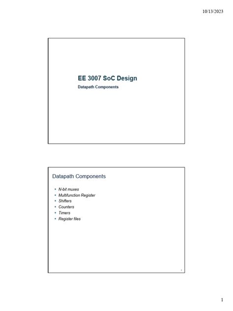 Lecture 2 Datapath Components 2 Download Free Pdf Arithmetic