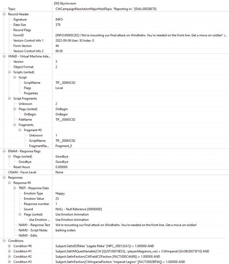 Sseedit Bug All Information Vanishes When Using Copy As Override On Dialogue Topics R