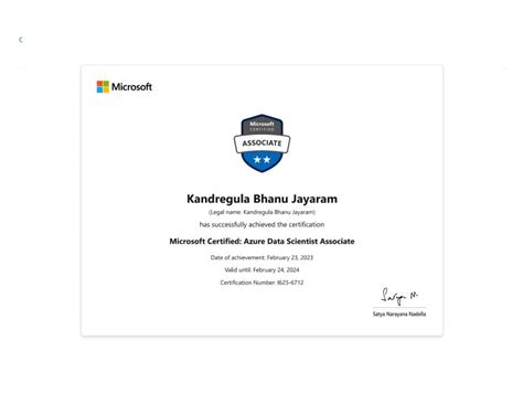 Kandregula Bhanu Jayaram On Linkedin Microsoft Azure Azuredatascientistassociate Apsche