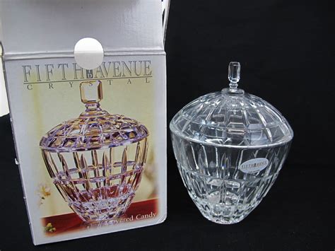 Fifth Avenue Lead Crystal Covered Candy Dish Property Room