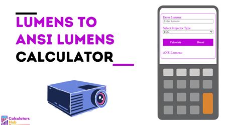 Lumens To Ansi Lumens Calculator Online