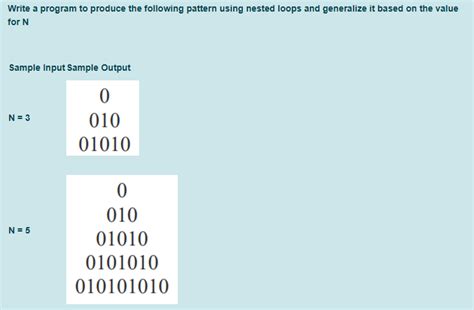 Solved Write A Program To Produce The Following Pattern Chegg