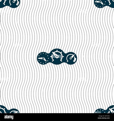 Speed Speedometer Icon Sign Seamless Pattern With Geometric Texture Vector Stock Vector Image