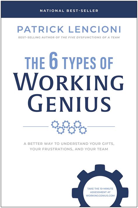The 6 Types Of Working Genius Book By Patrick M Lencioni Official