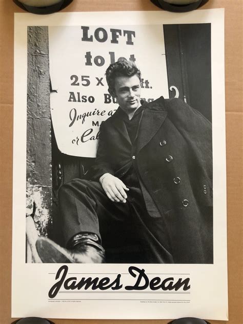 James Dean Poster New York City Photo Shoot Silver Screen 1982 Ray