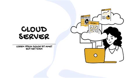 클라우드 서비스를 사용하여 랩톱 컴퓨터에서 작업하는 젊은 여성의 벡터 가상현실에 대한 스톡 벡터 아트 및 기타 이미지 가상현실 개념 개념과 주제 Istock