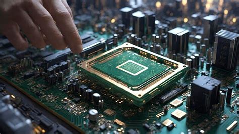 Premium AI Image Integrated Microchip Circuit Board Futuristic Aesthetics