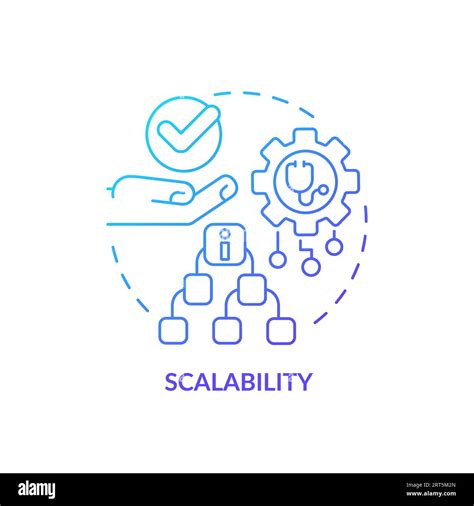 Blue Linear Gradient Icon Scalability Concept Stock Vector Image And Art Alamy