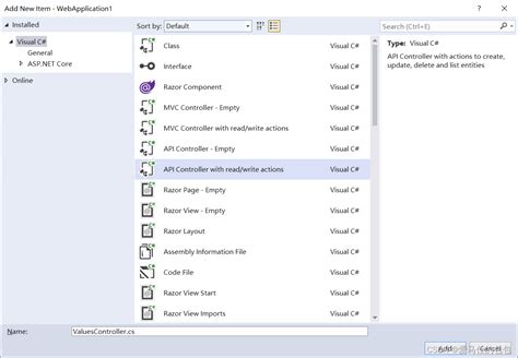 C Net Core Webapi简单创建及使用c Webapi Csdn博客