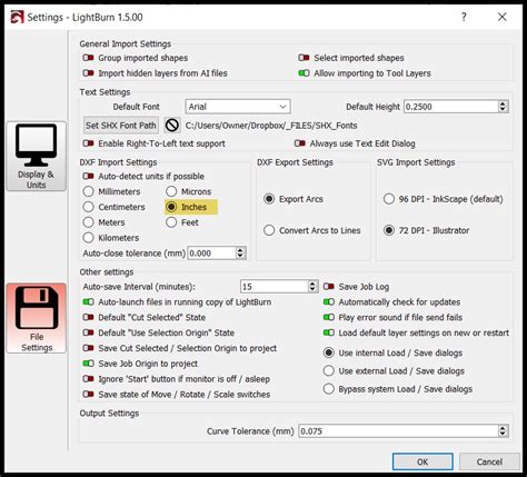 Importing A Dxf File Is Too Large Lightburn Software Questions