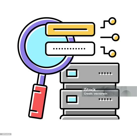 Password Attacks Color Icon Vector Illustration Stock Illustration